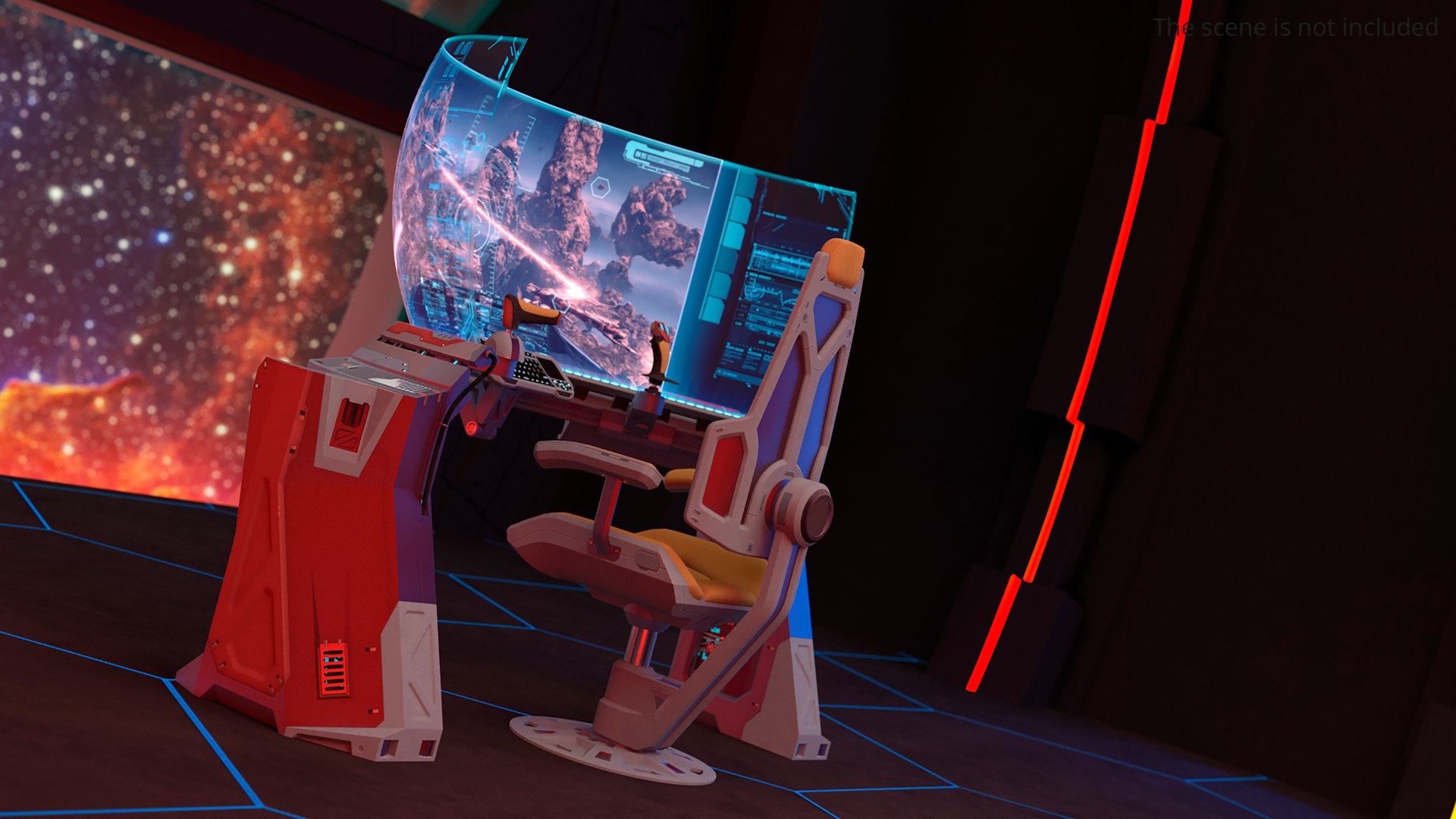 3D Curved Display Command Console Model - TurboSquid 2504603