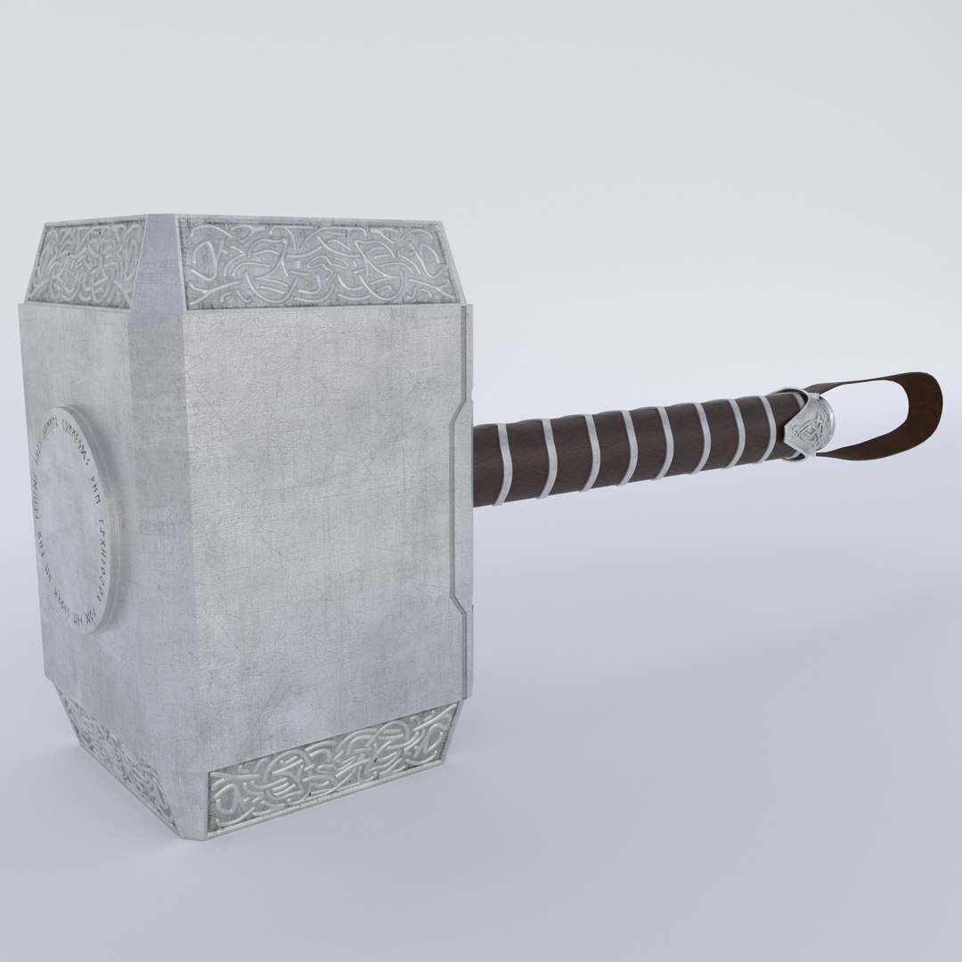 3D Mjolnir Thor Marvel - TurboSquid 1292922