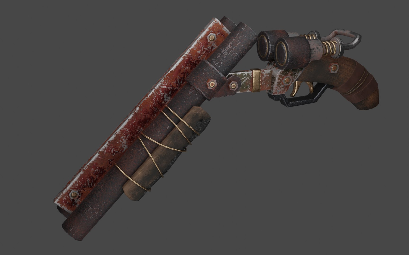 Double Barrel Shotgun For Zombie Games 3D - TurboSquid 1970444
