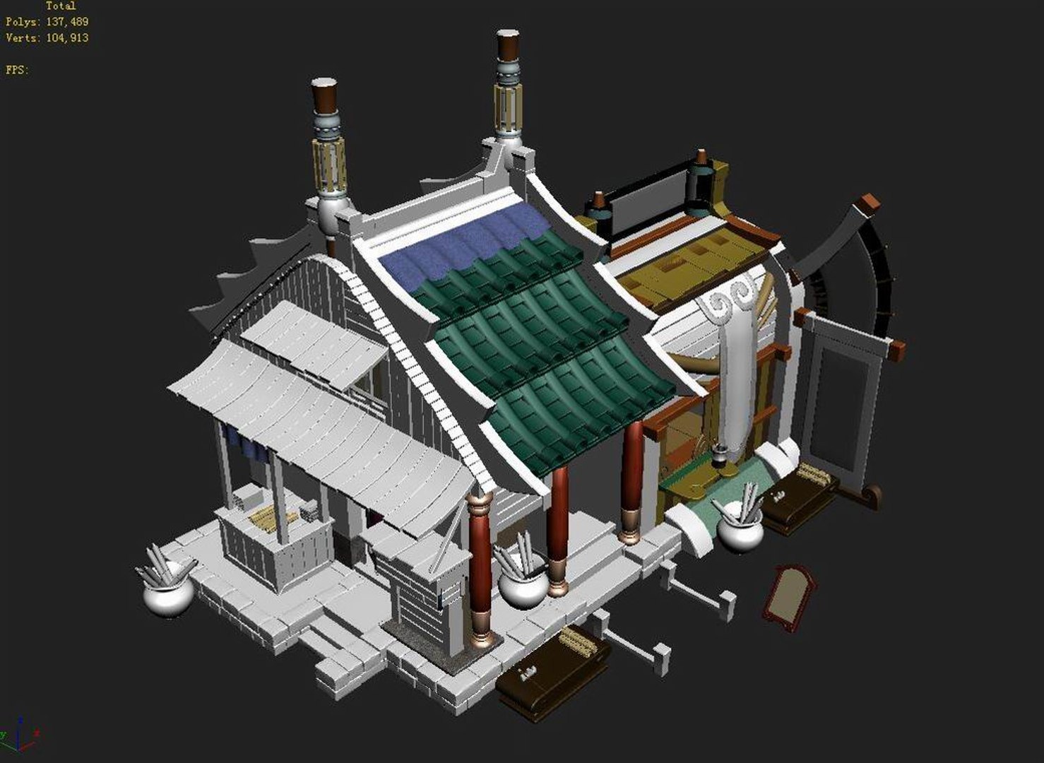 3D Gang Building - Intermediate - TurboSquid 1452389