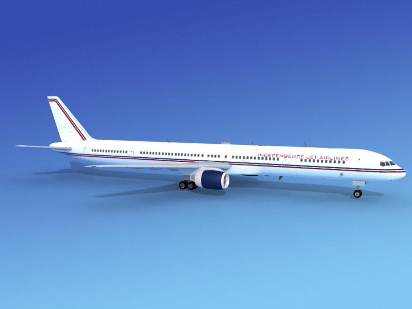 Airline Boeing 757 757-300 3d 3ds