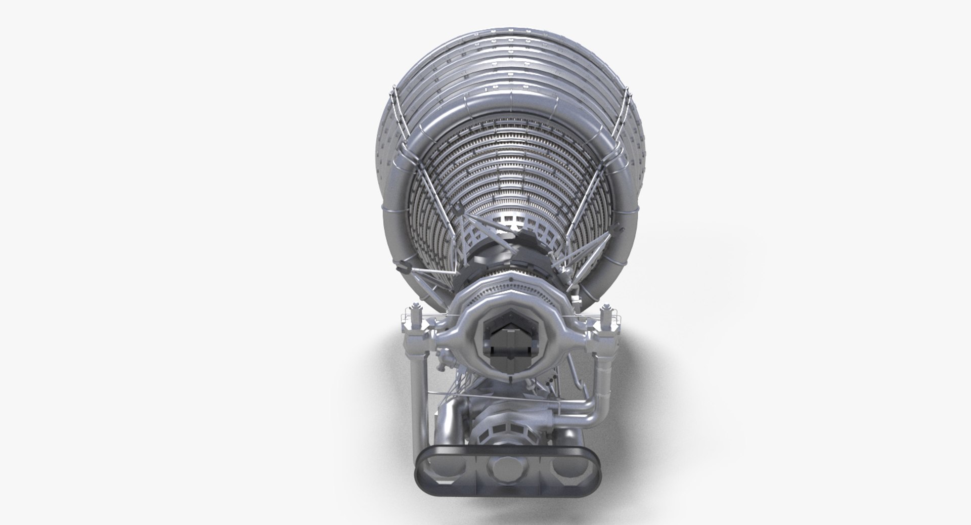 3d Obj Rocketdyne F1 Rocket Engine