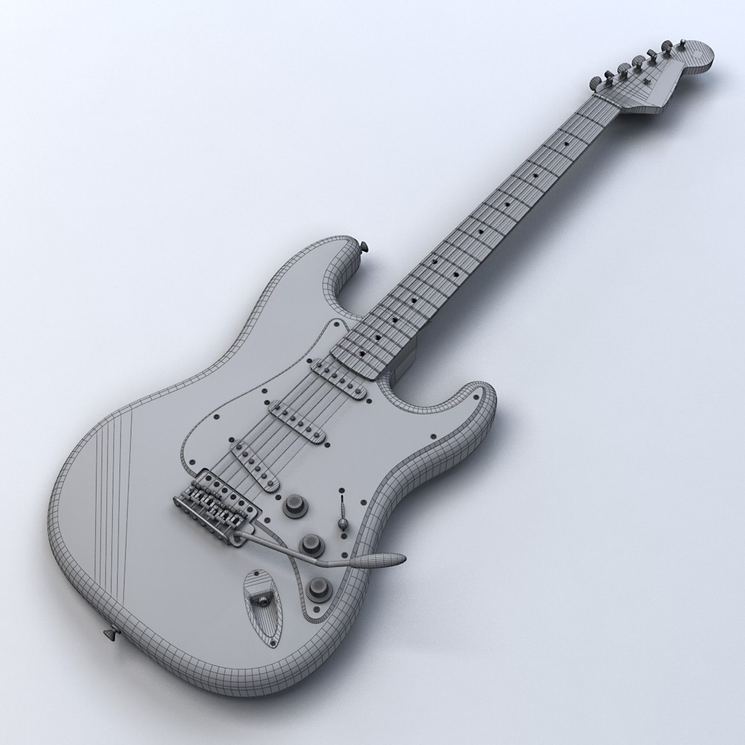 3D Fender Stratocaster Guitar - TurboSquid 1210504