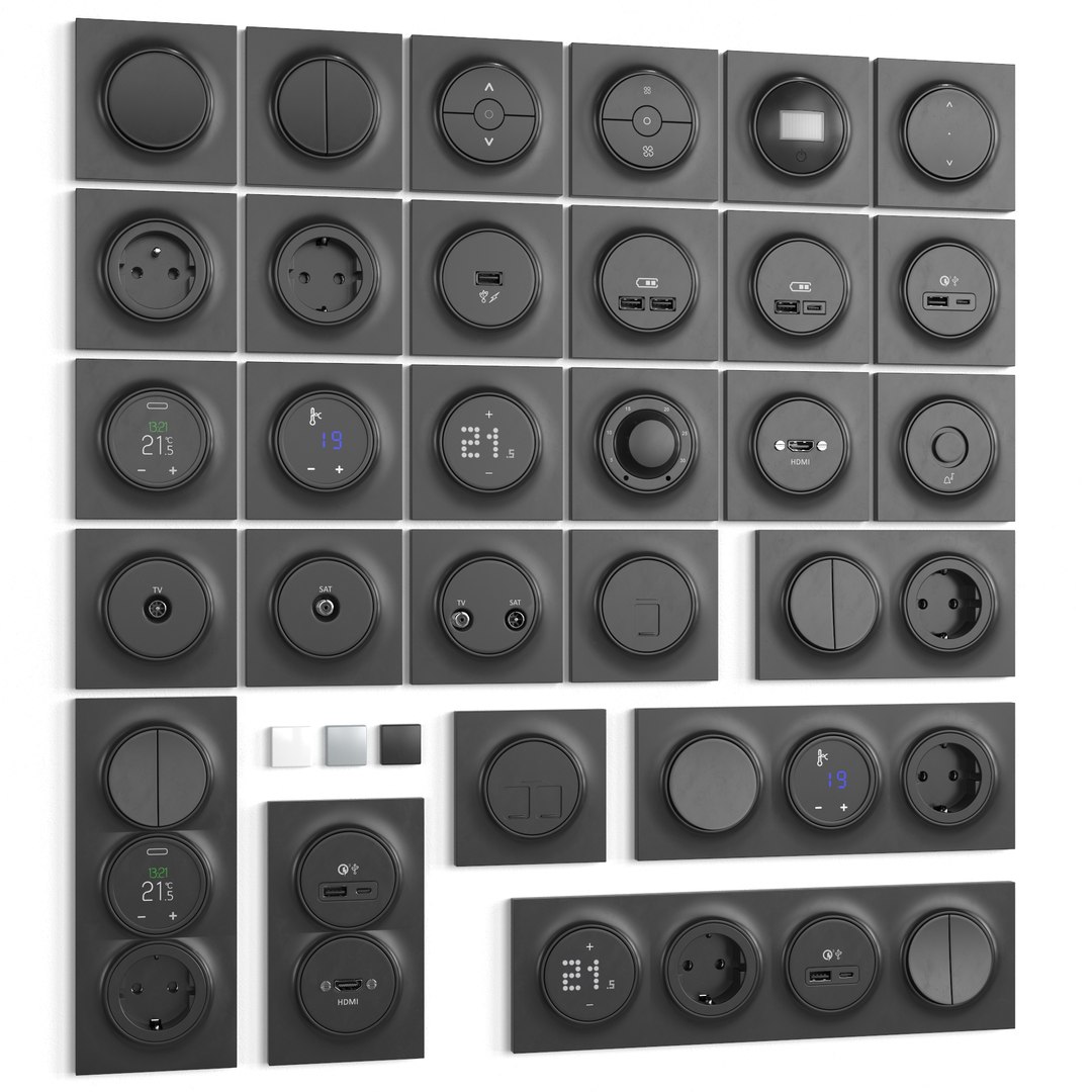 Schneider Odace Style Max 2020 Vray 3D Model - TurboSquid 2169667