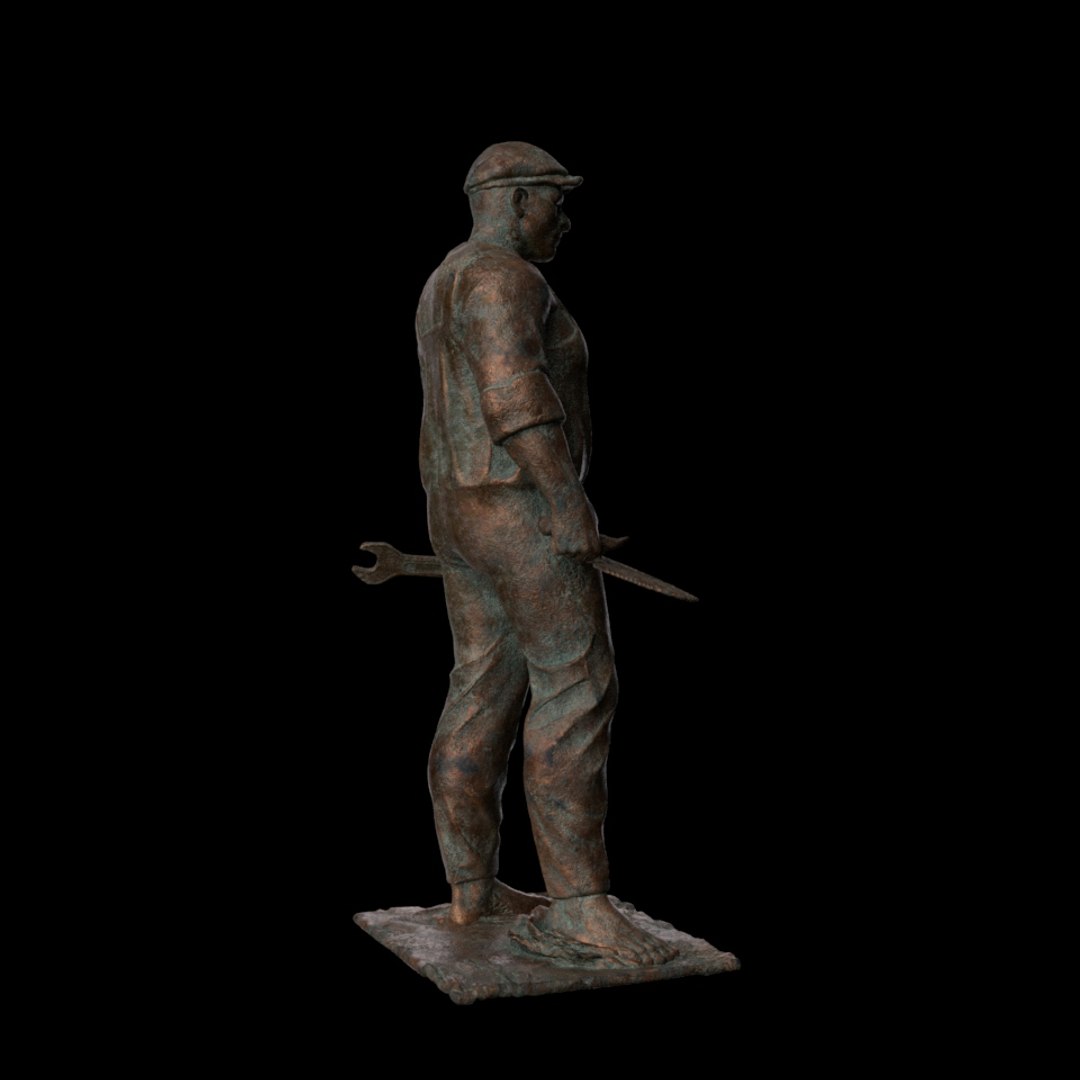Worker Statue 3D Model - TurboSquid 1301190