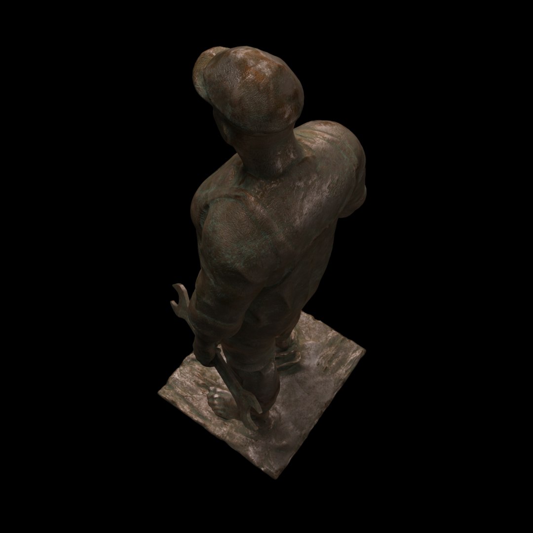 Worker Statue 3D Model - TurboSquid 1301190