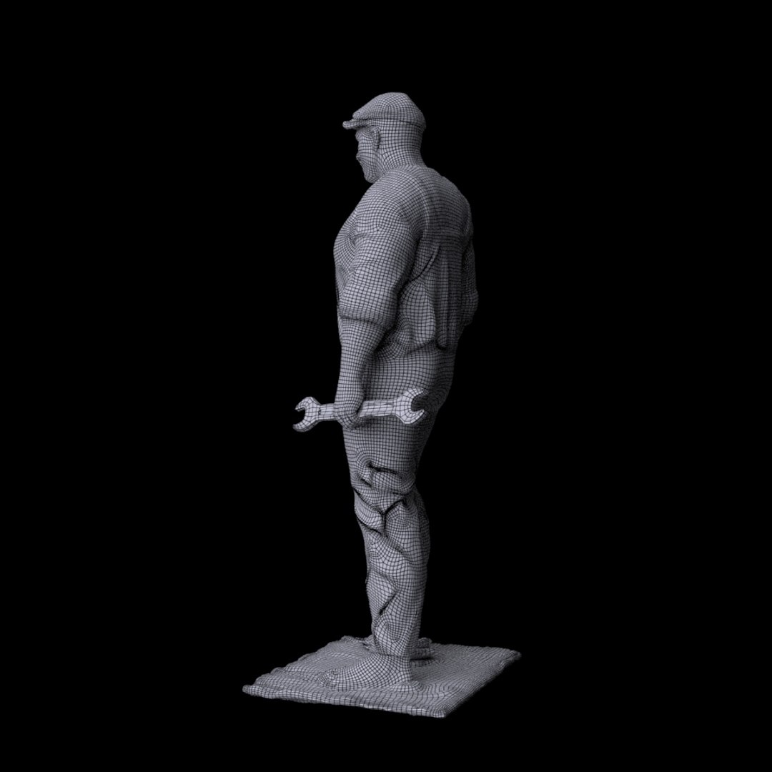 Worker Statue 3D Model - TurboSquid 1301190