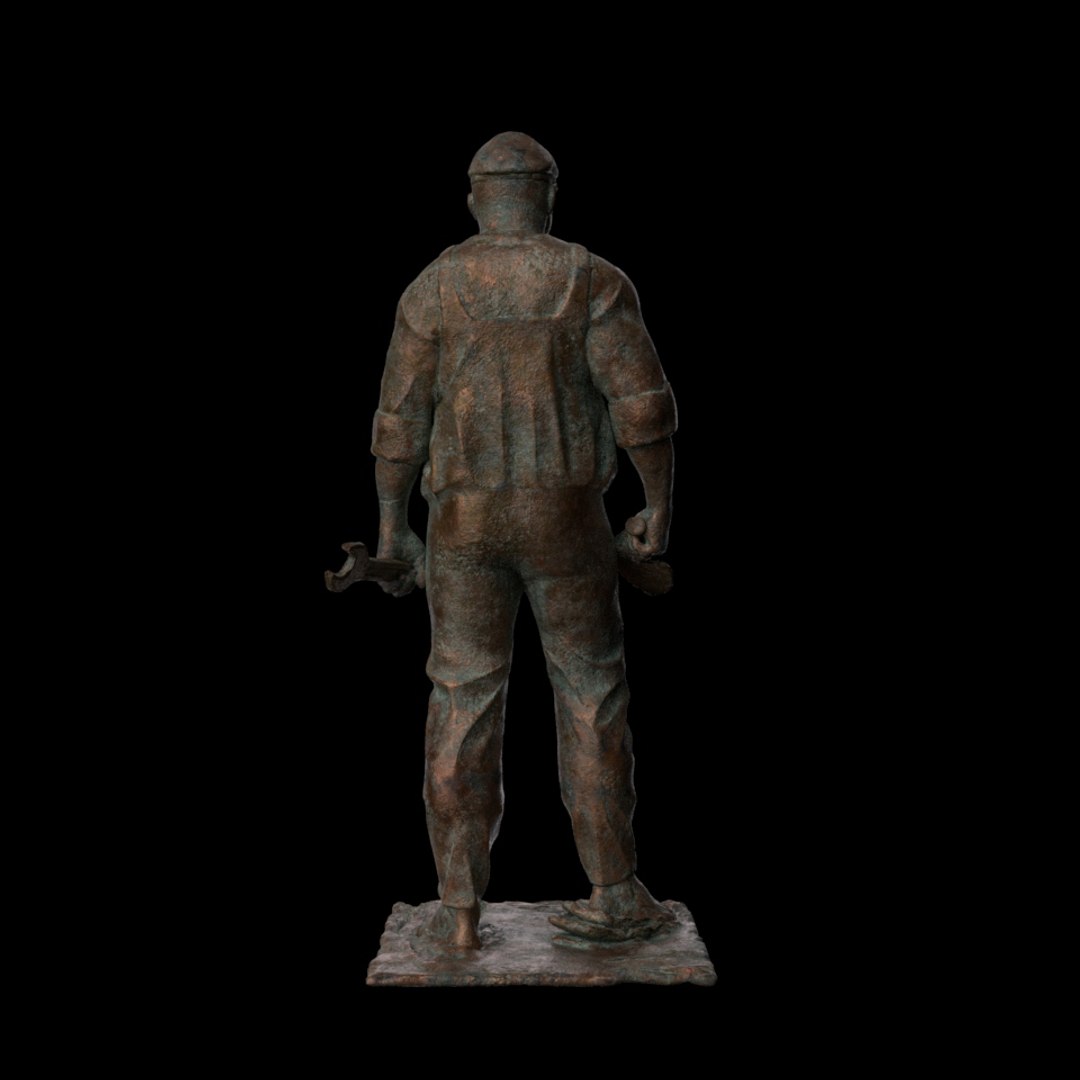 Worker statue 3D model - TurboSquid 1301190