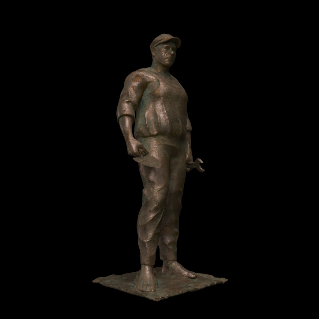Worker Statue 3D Model - TurboSquid 1301190