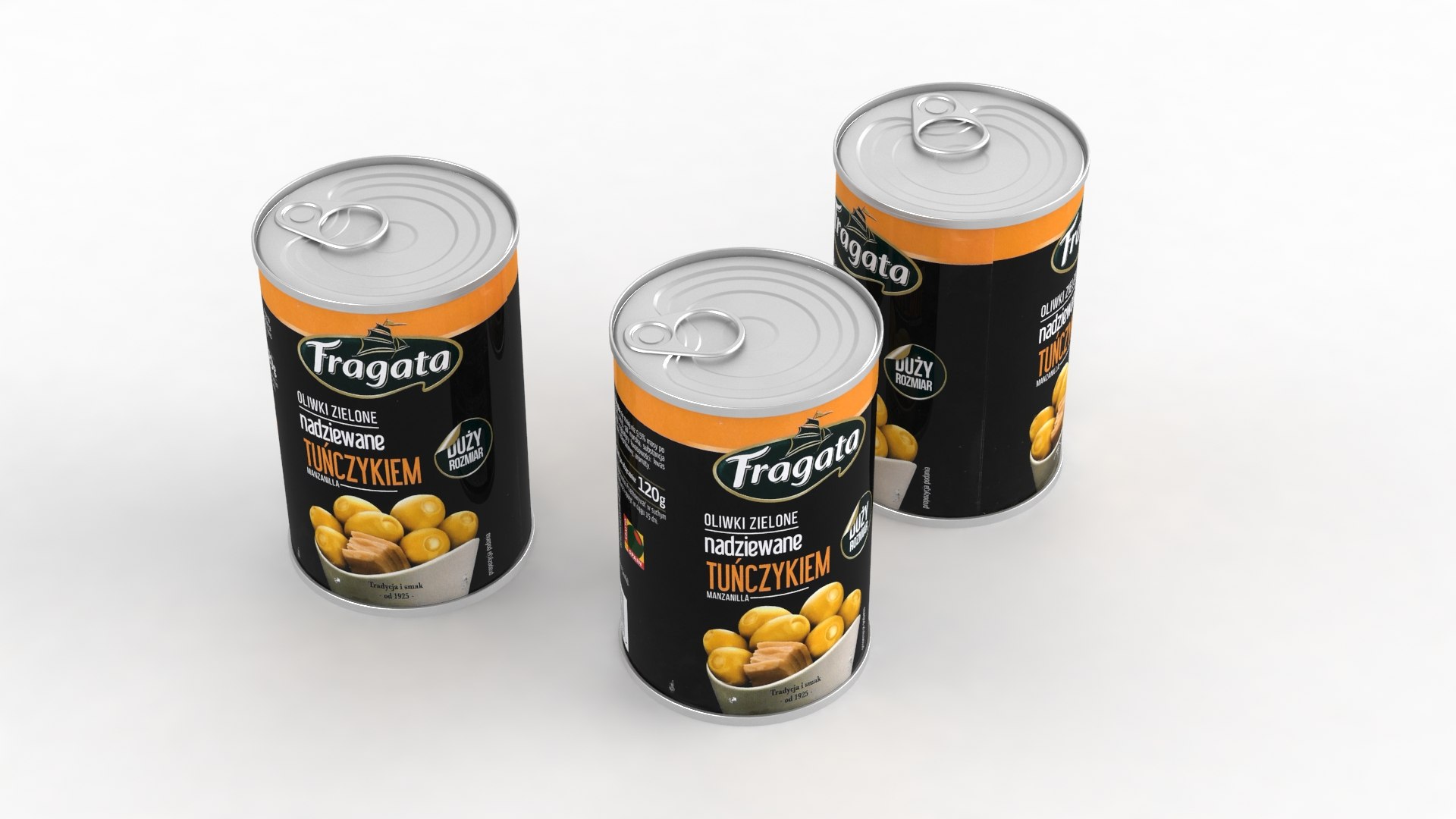3D Model Food Can Fragata Olives Stuffed With Tuna 300g 2021 ...