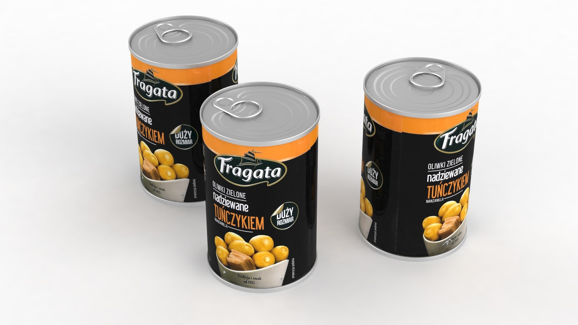3D Model Food Can Fragata Olives Stuffed With Tuna 300g 2021 ...