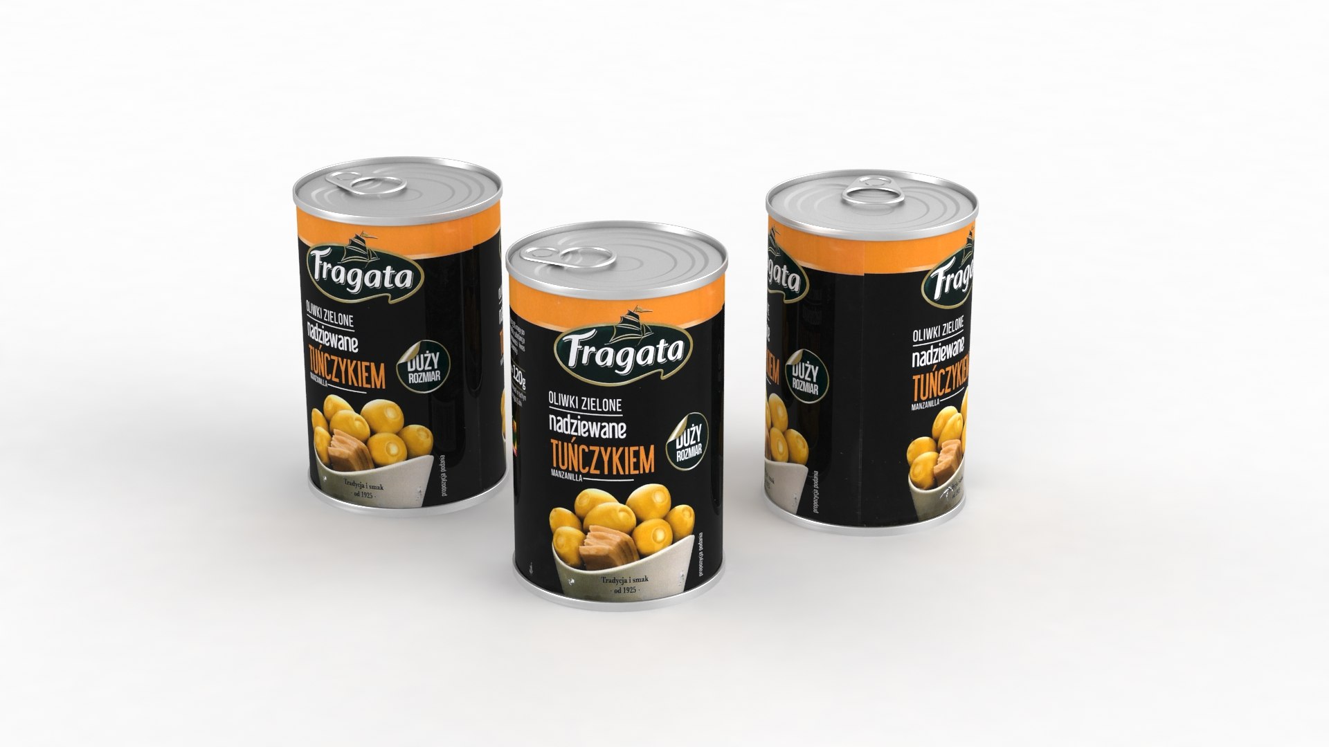 3D Model Food Can Fragata Olives Stuffed With Tuna 300g 2021 ...