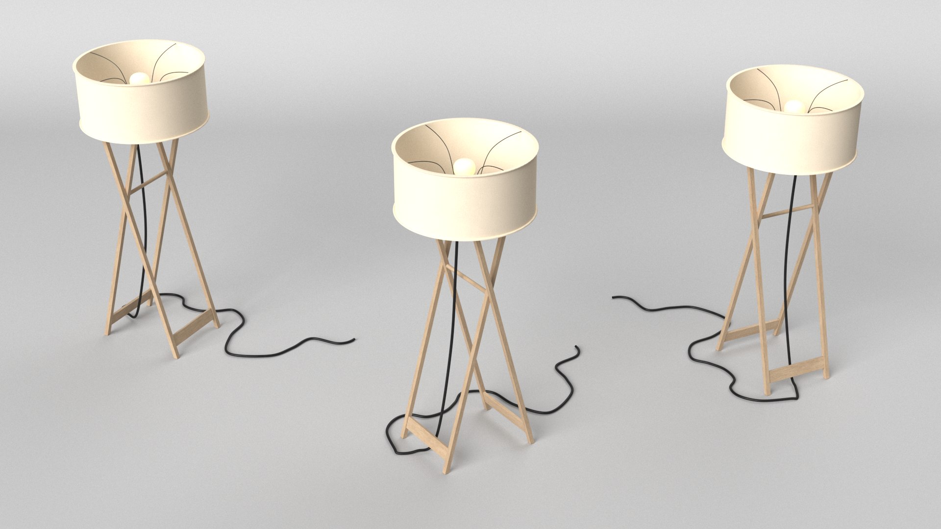 3D Folding Axis Floor Lamp - TurboSquid 1570101