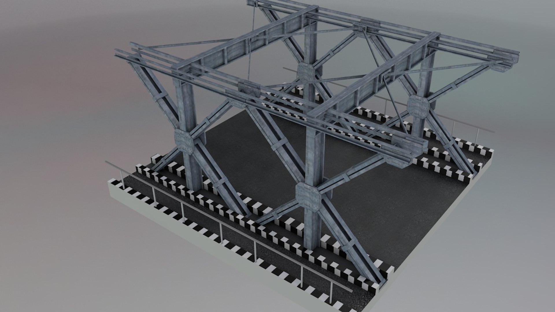 Free Steel Construction Bridges 3D Model - TurboSquid 1396630