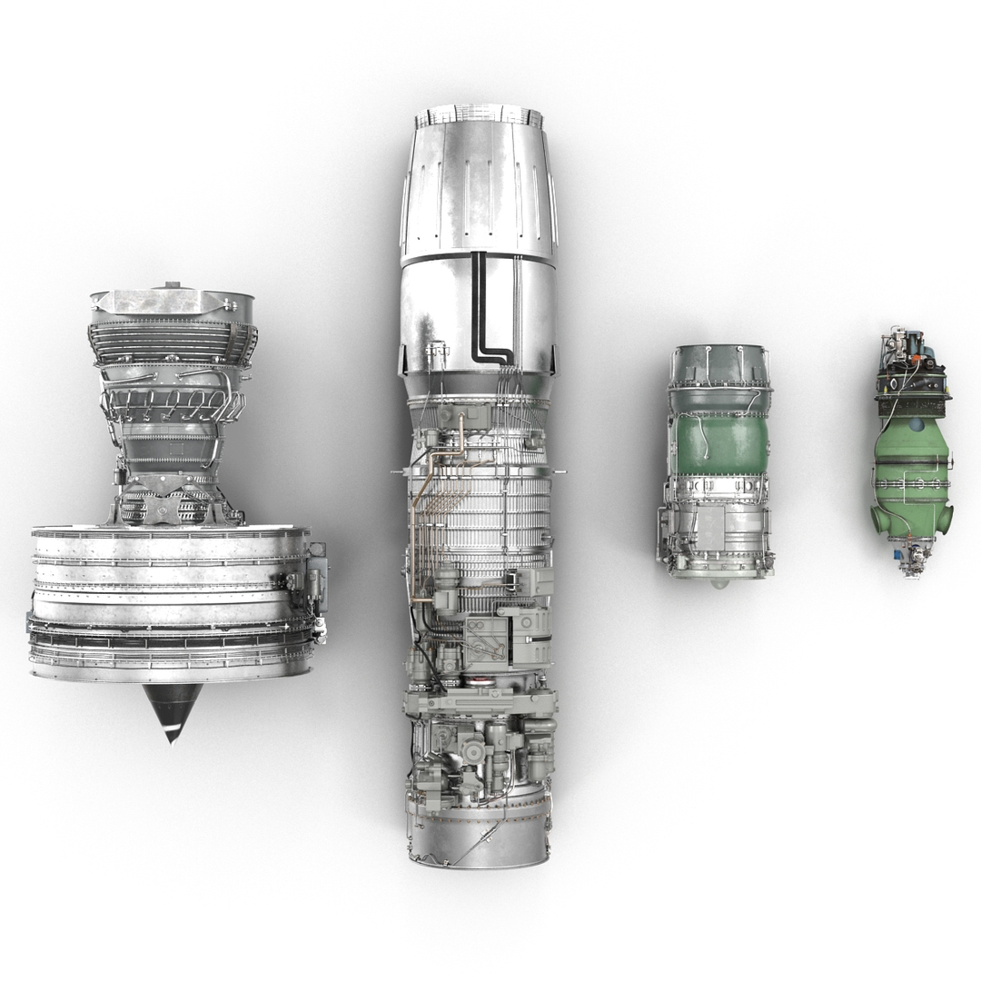3d model turbofan engines 2