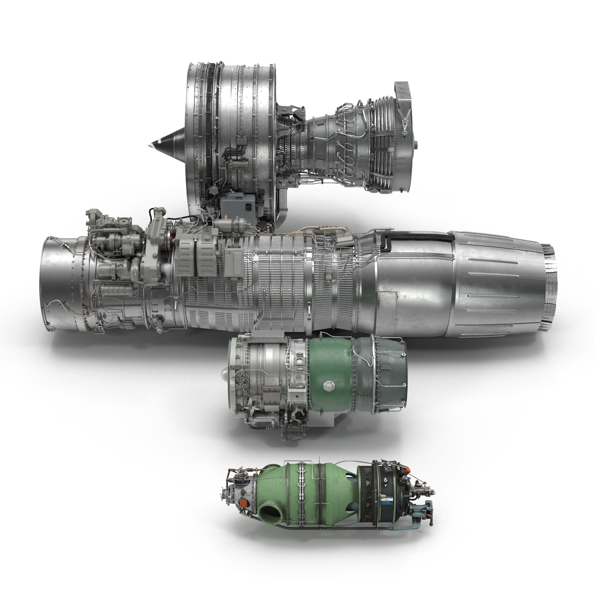 3d model turbofan engines 2