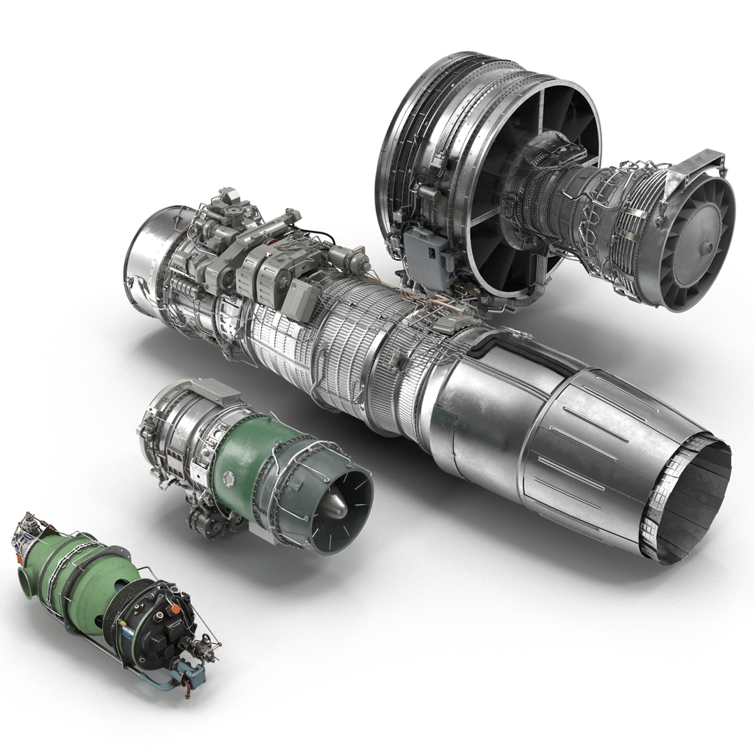 3d model turbofan engines 2
