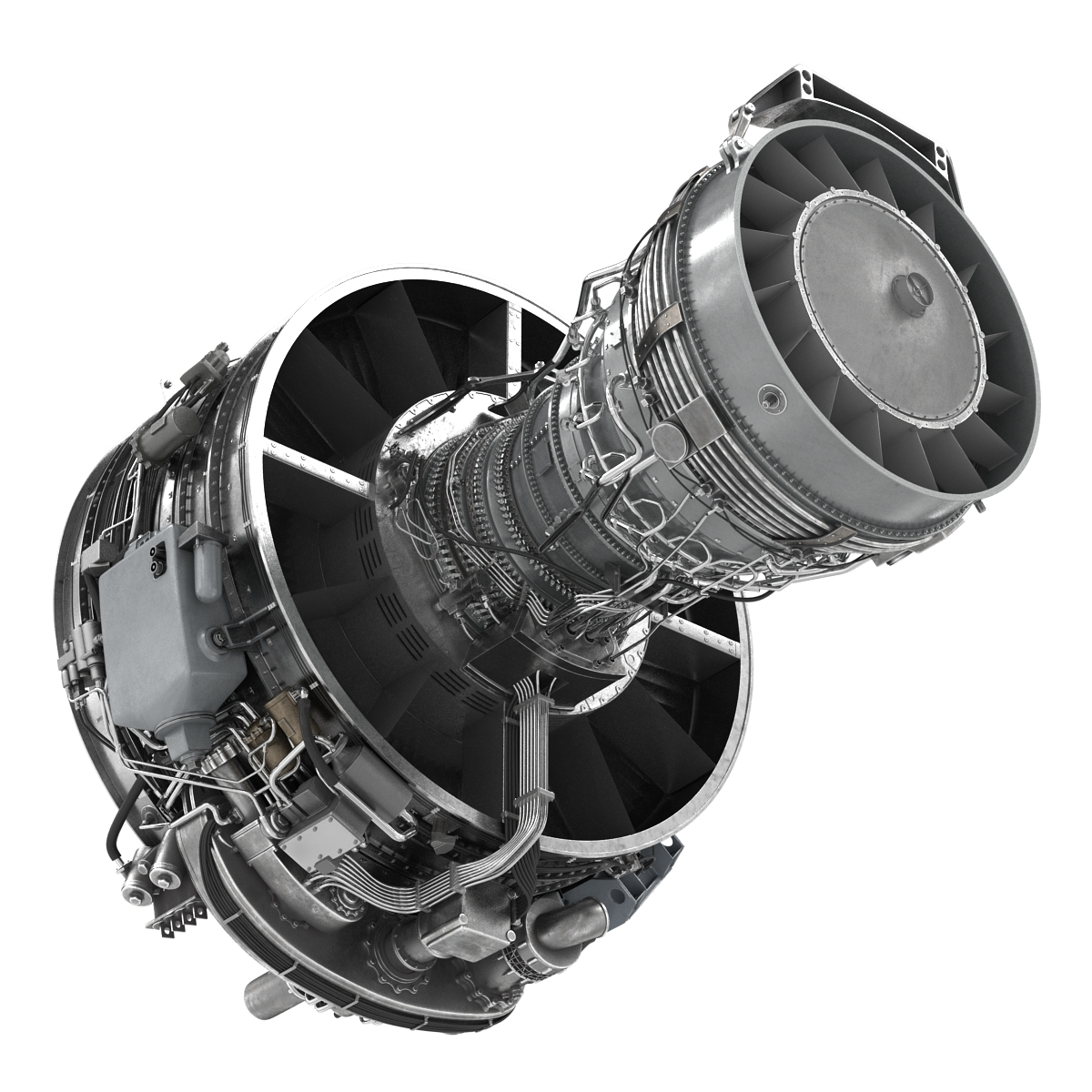 3d model turbofan engines 2