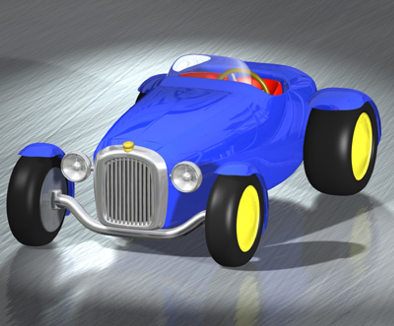 3d Vintage Car Cartoon Model