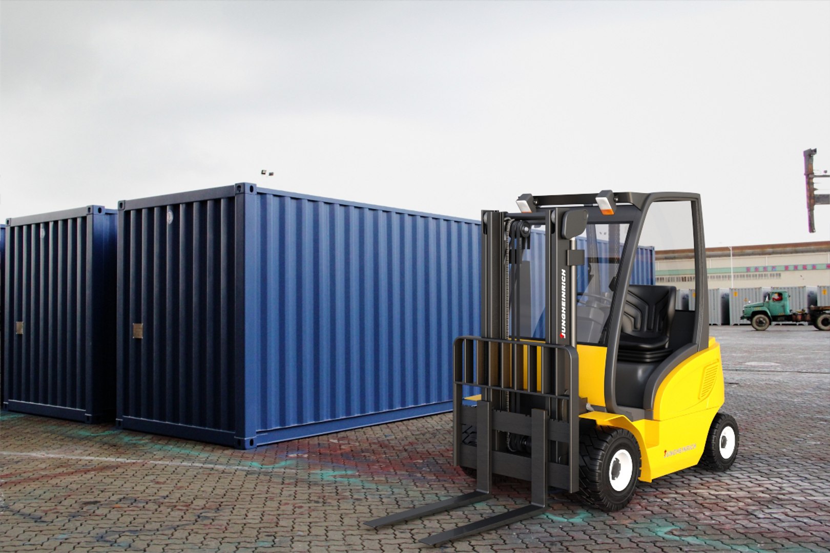 3d Model Forklift Linear Workflow