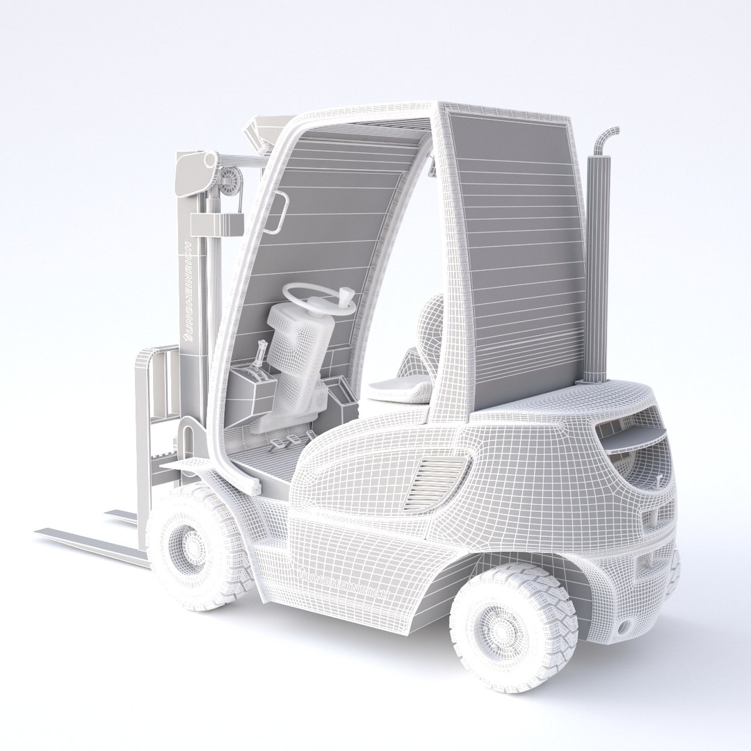 3d Model Forklift Linear Workflow