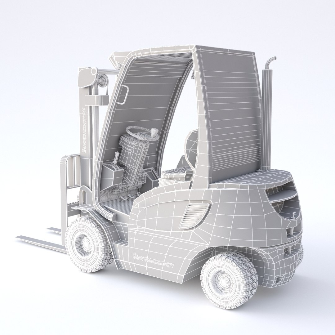 3d Model Forklift Linear Workflow