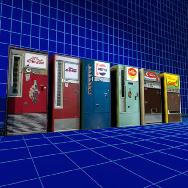 cola machines retro 01 3d model