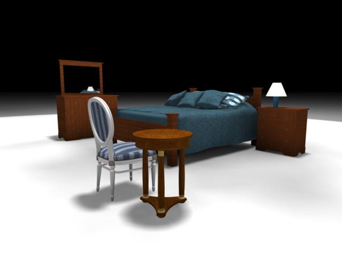 bedroom chair bed 3d max