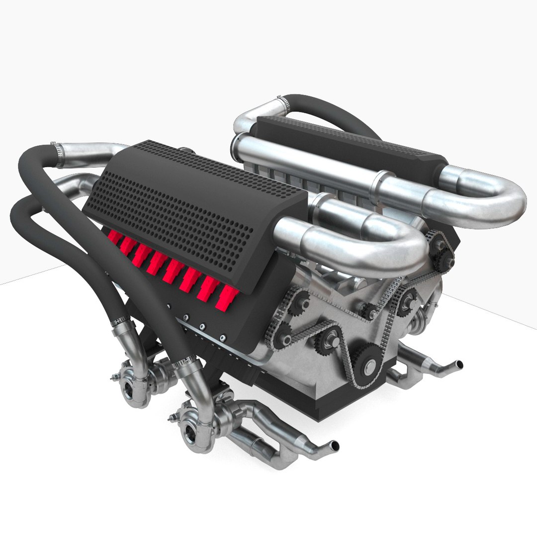 V16 Engine With Interior Parts 3D Model - TurboSquid 2338127