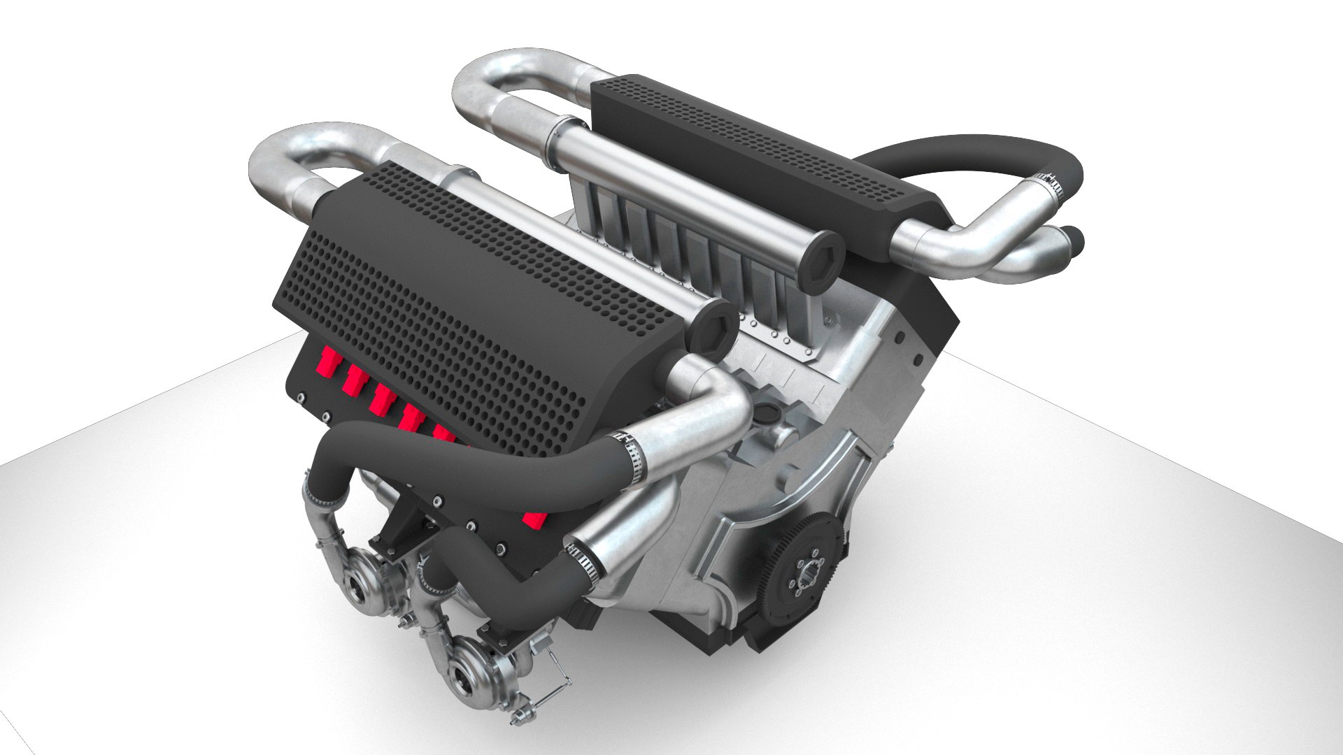 V16 Engine With Interior Parts 3D Model - TurboSquid 2338127