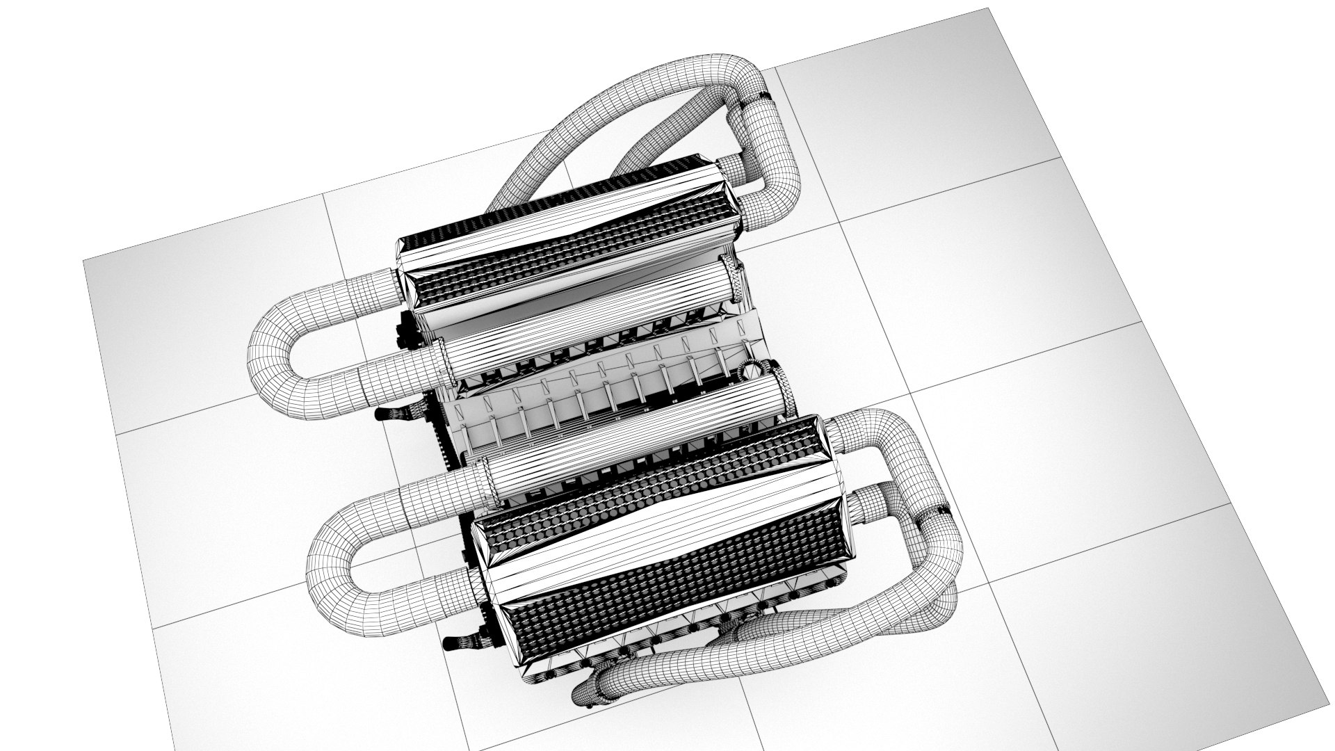 V16 Engine With Interior Parts 3D Model - TurboSquid 2338127