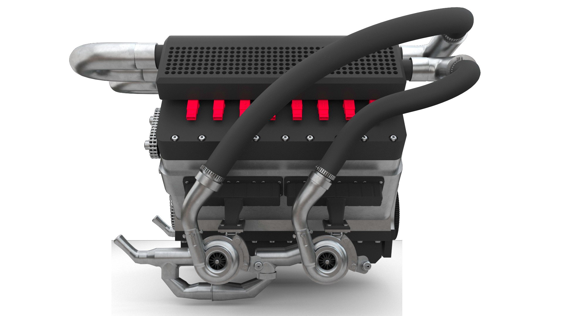 V16 Engine With Interior Parts 3D Model - TurboSquid 2338127