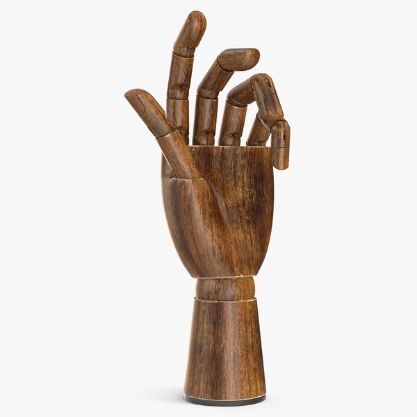 modelo 3d Drawing Hand Model Dark Wood Relaxed Pose 2 - TurboSquid 2000772