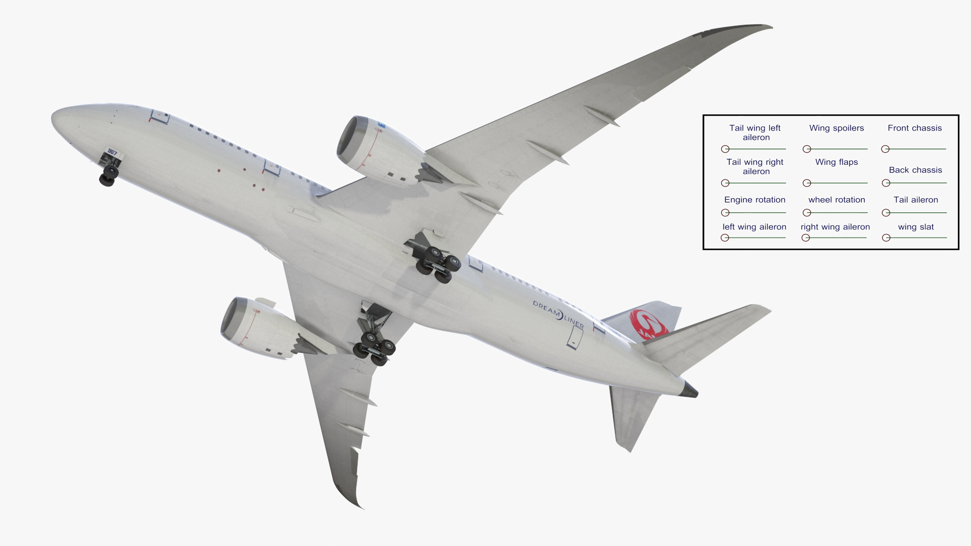 3D Boeing 787 Dreamliner Japan Airlines Rigged - TurboSquid 2307367