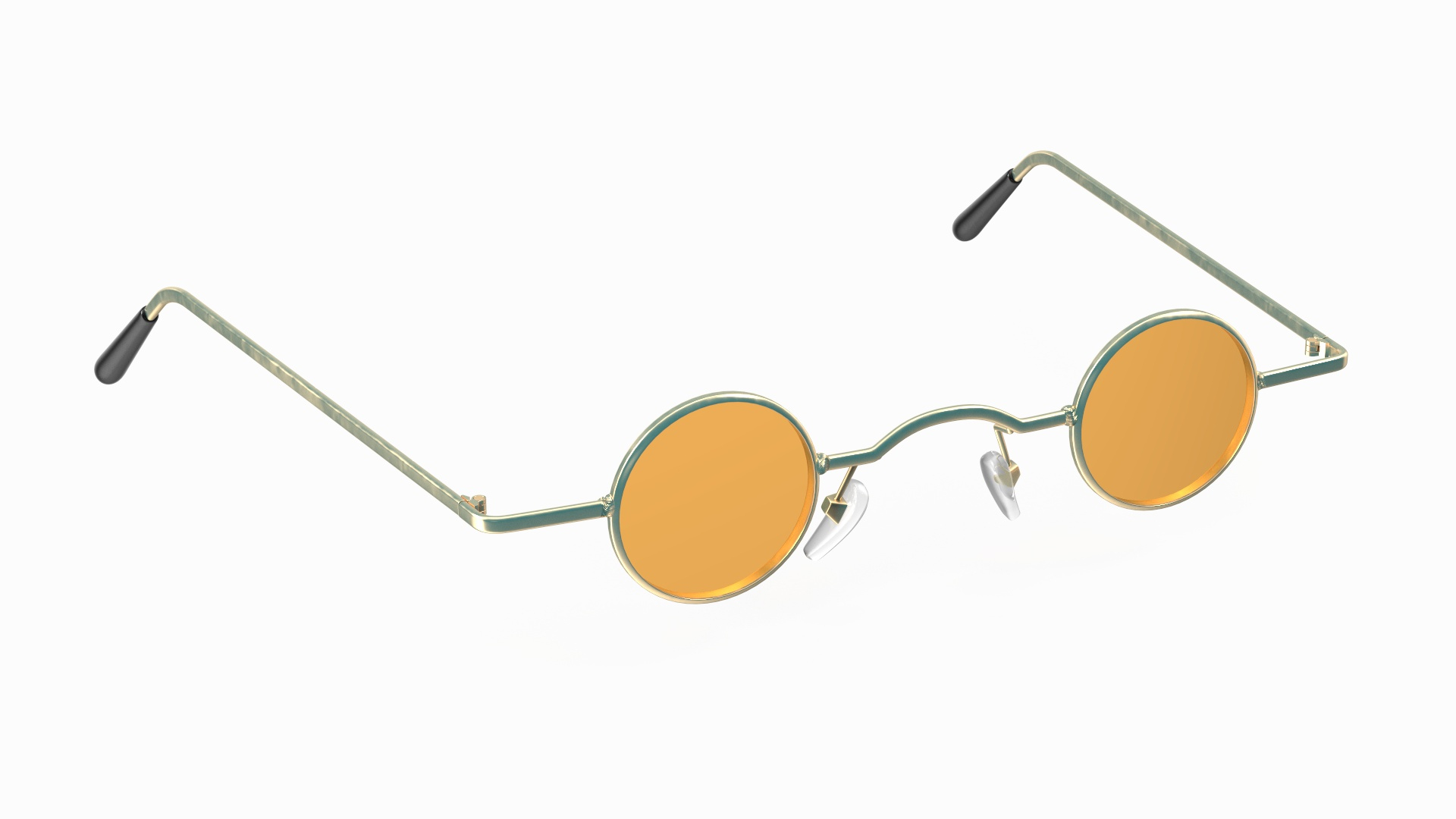 Small Round Spectacles Yellow 3D Model - TurboSquid 2207111