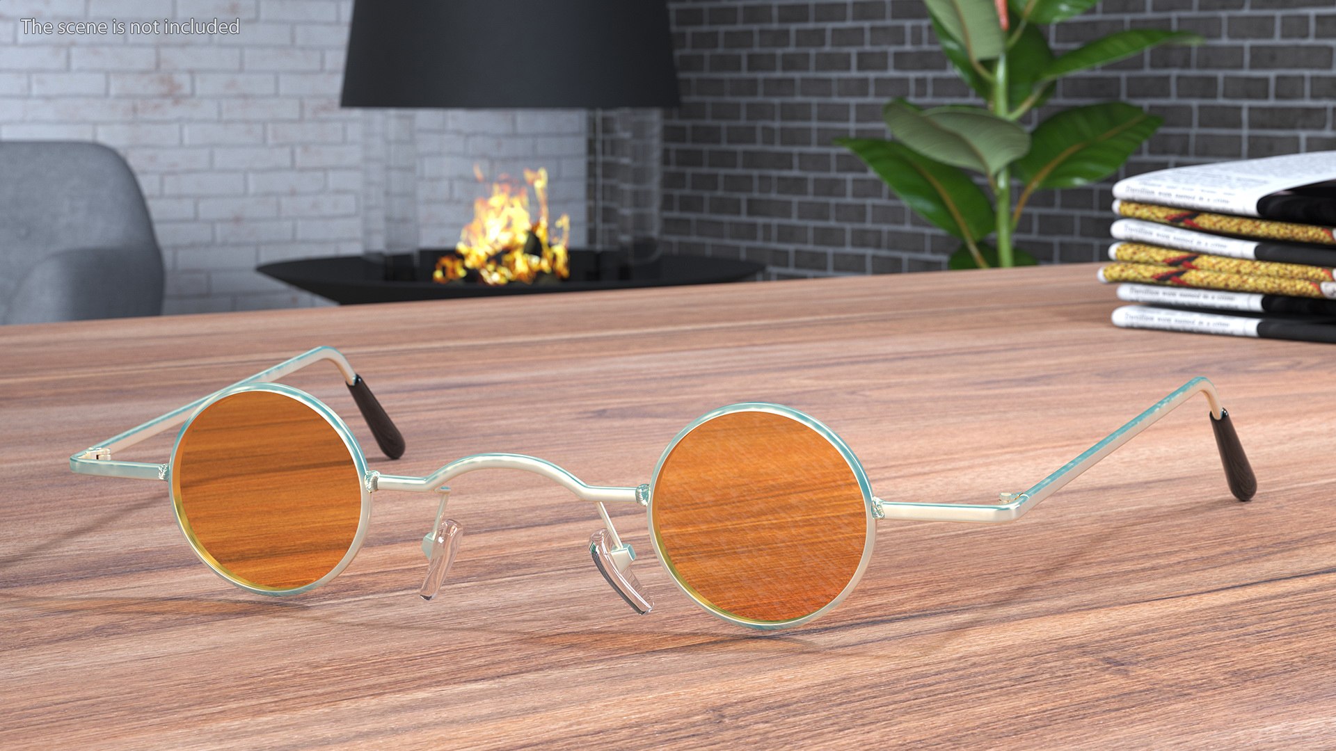 Small Round Spectacles Yellow 3D Model - TurboSquid 2207111