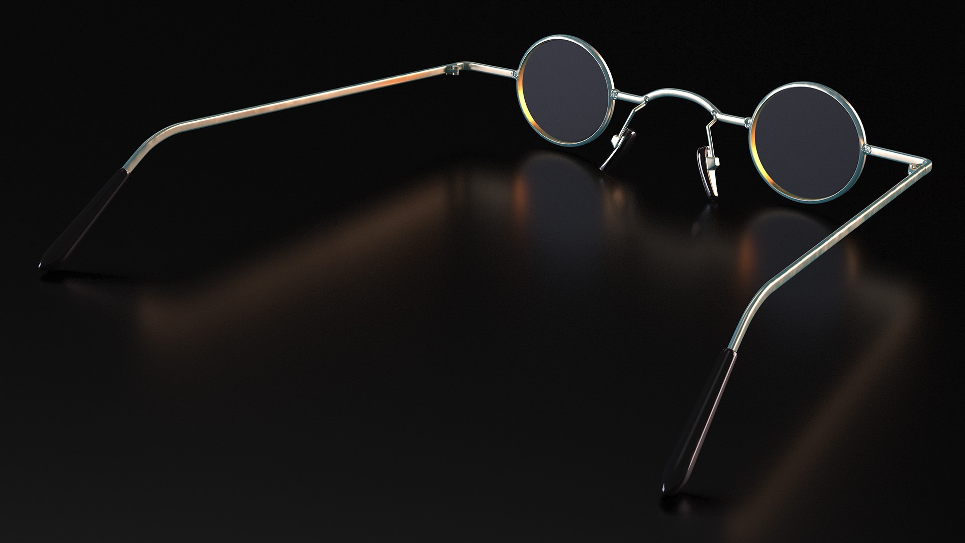 Small Round Spectacles Yellow 3D Model - TurboSquid 2207111