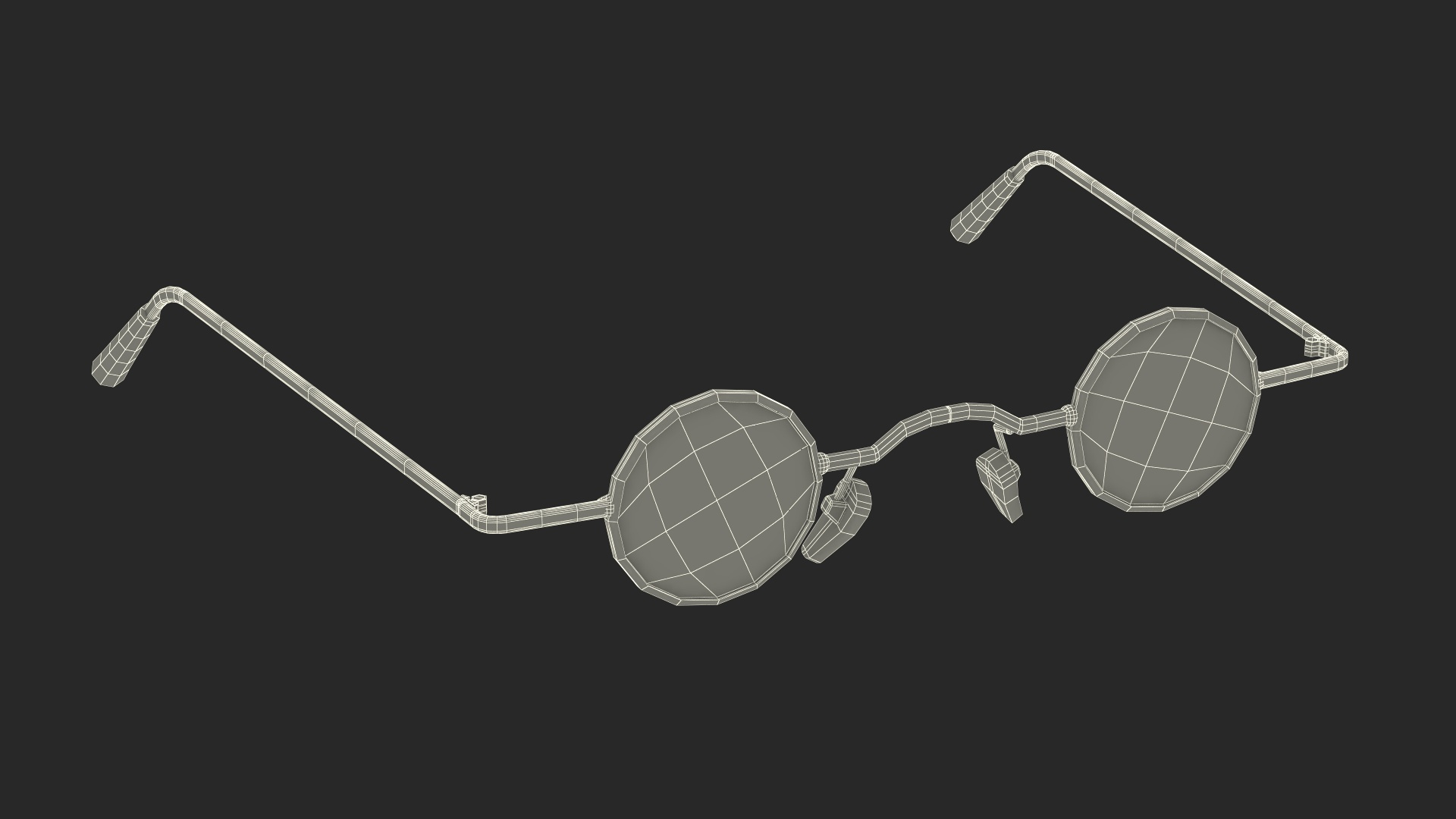 Small Round Spectacles Yellow 3D Model - TurboSquid 2207111