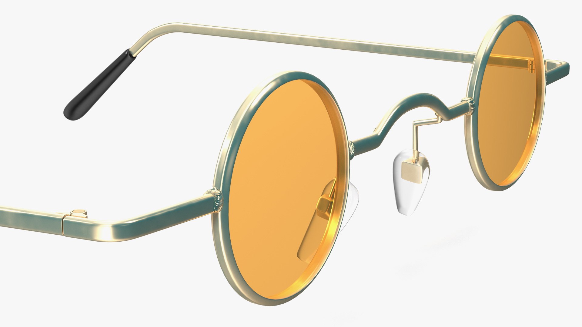 Small Round Spectacles Yellow 3D Model - TurboSquid 2207111