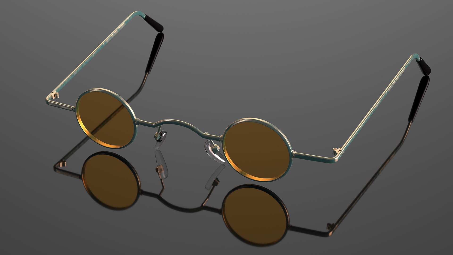Small Round Spectacles Yellow 3D Model - TurboSquid 2207111