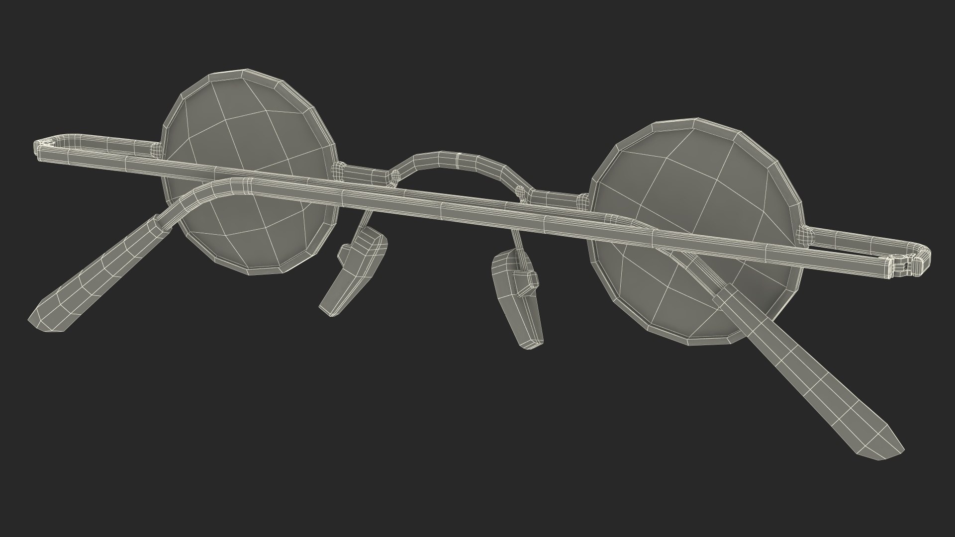 Small Round Spectacles Yellow 3D Model - TurboSquid 2207111