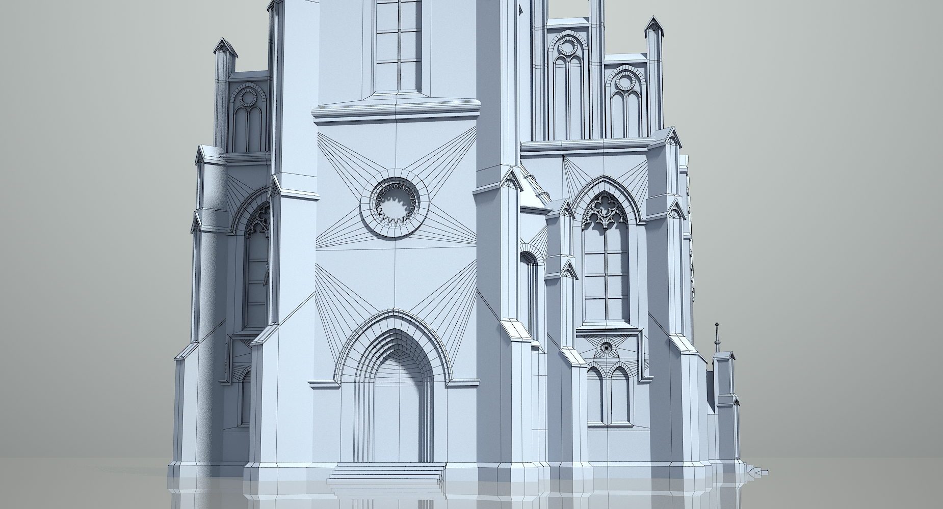 3d model old gothic church