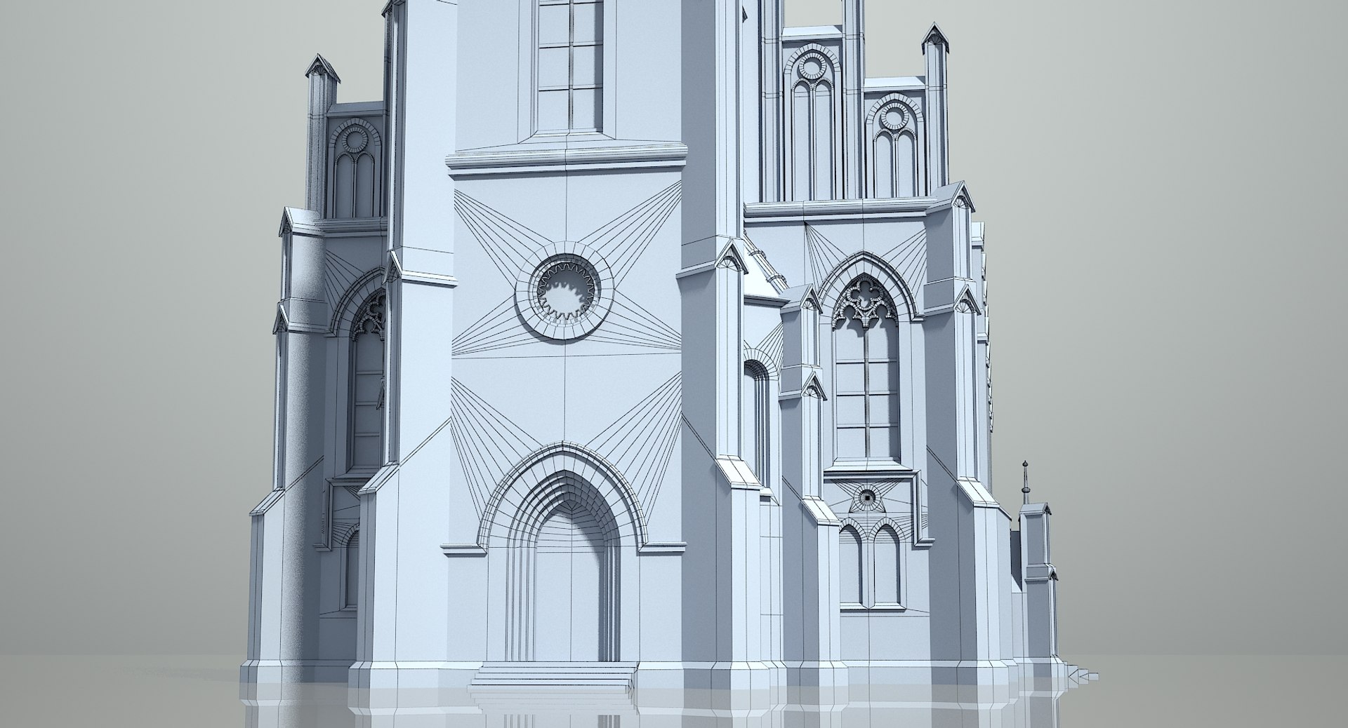 3d Model Old Gothic Church