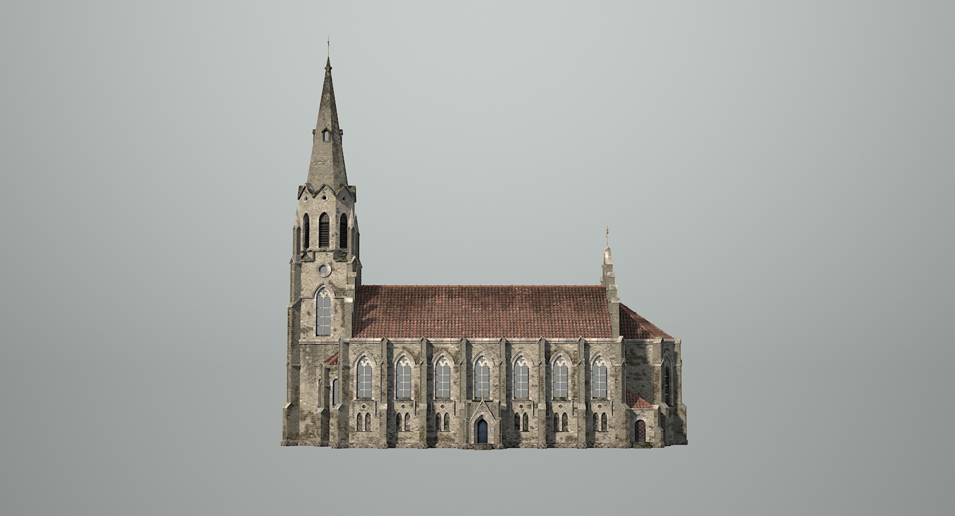 3d Model Old Gothic Church