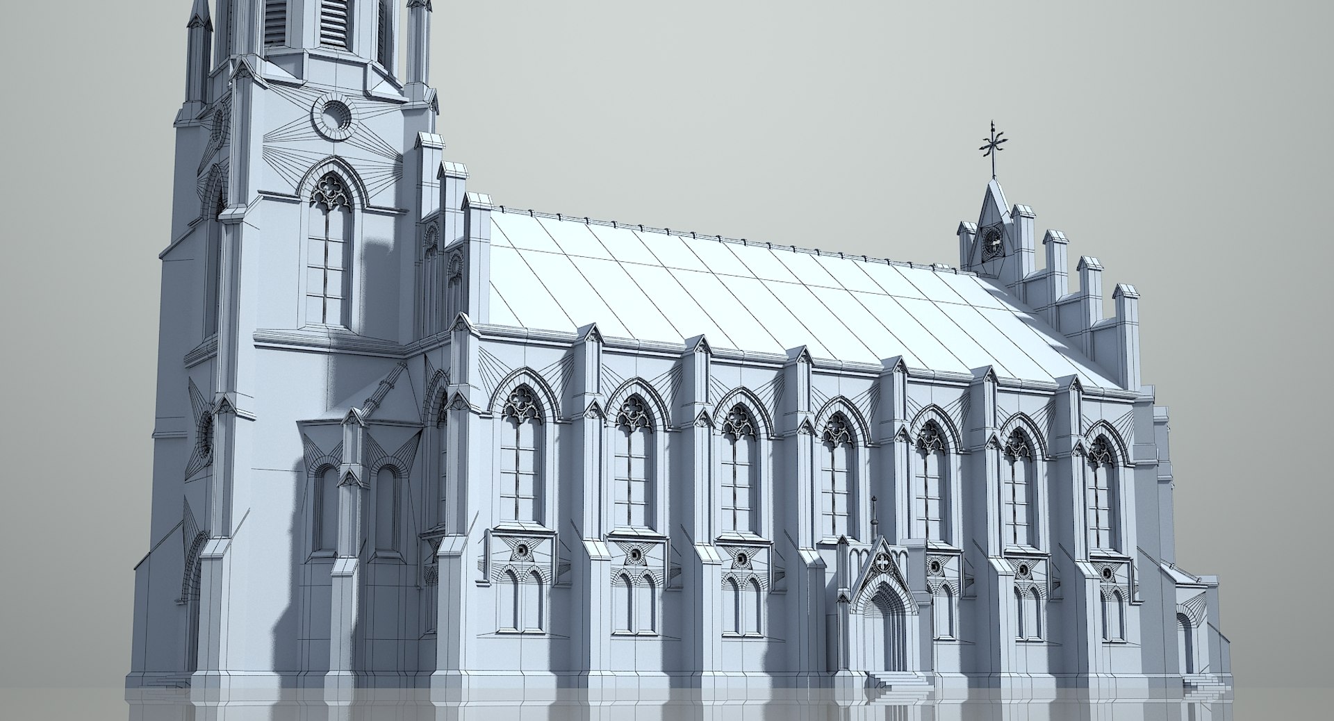 3d Model Old Gothic Church