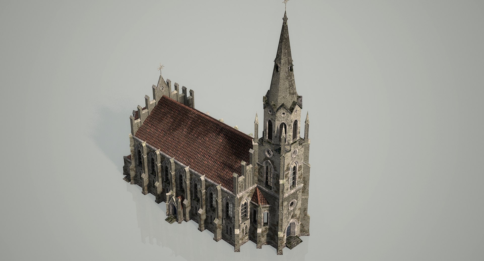 3d Model Old Gothic Church