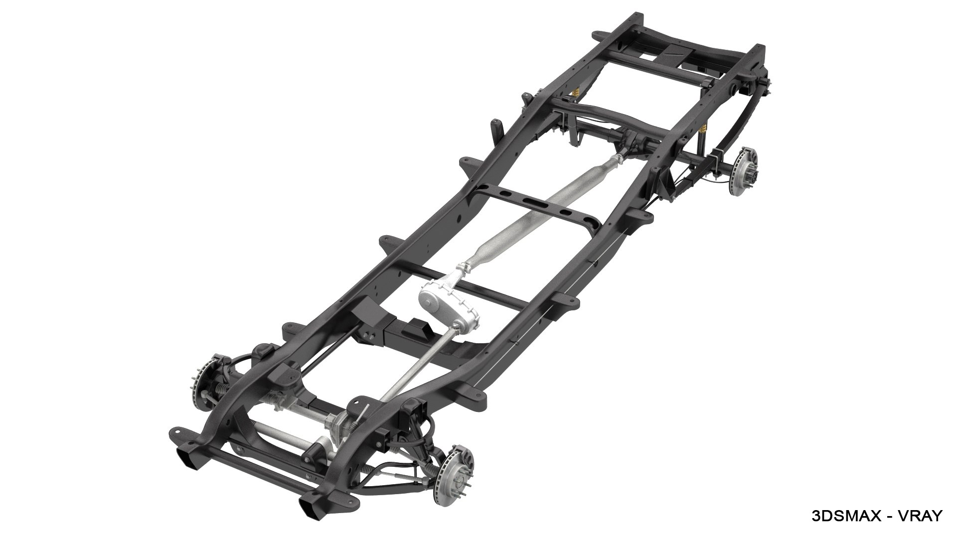 4wd Chassis Pickup Truck Model - TurboSquid 1652497