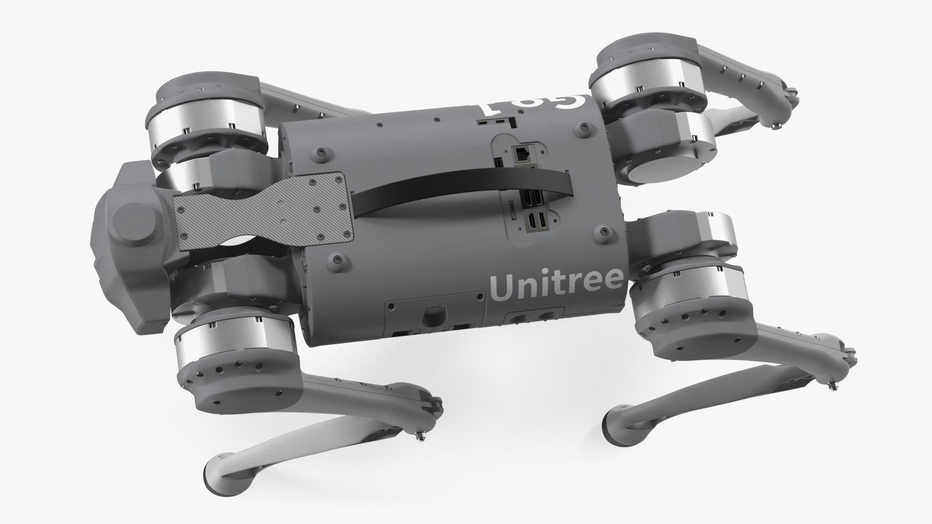 3D Robot Unitree Go1 Silver Rigged For Maya - TurboSquid 2189626