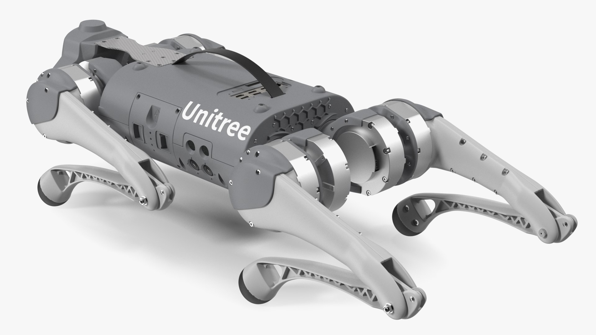 3D Robot Unitree Go1 Silver Rigged For Maya - TurboSquid 2189626