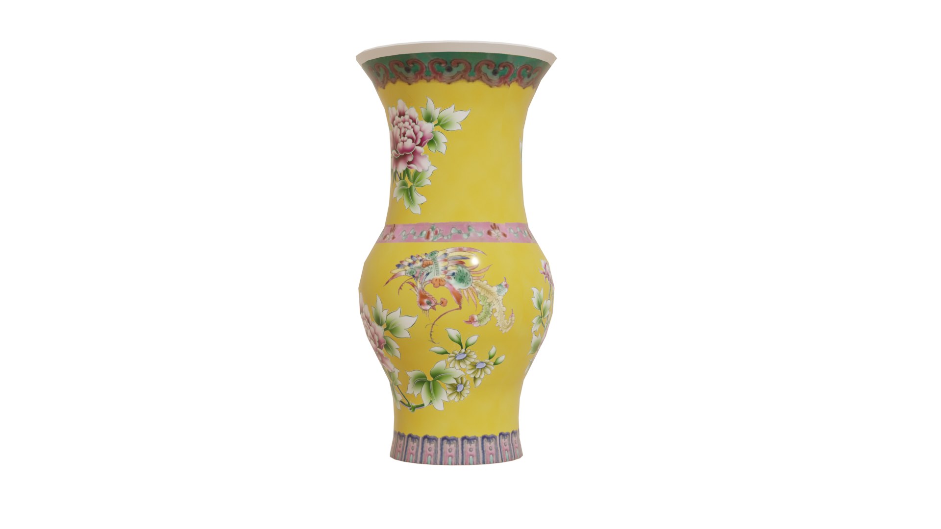 3D Chinese Baba Nyonya Vase - TurboSquid 2212802